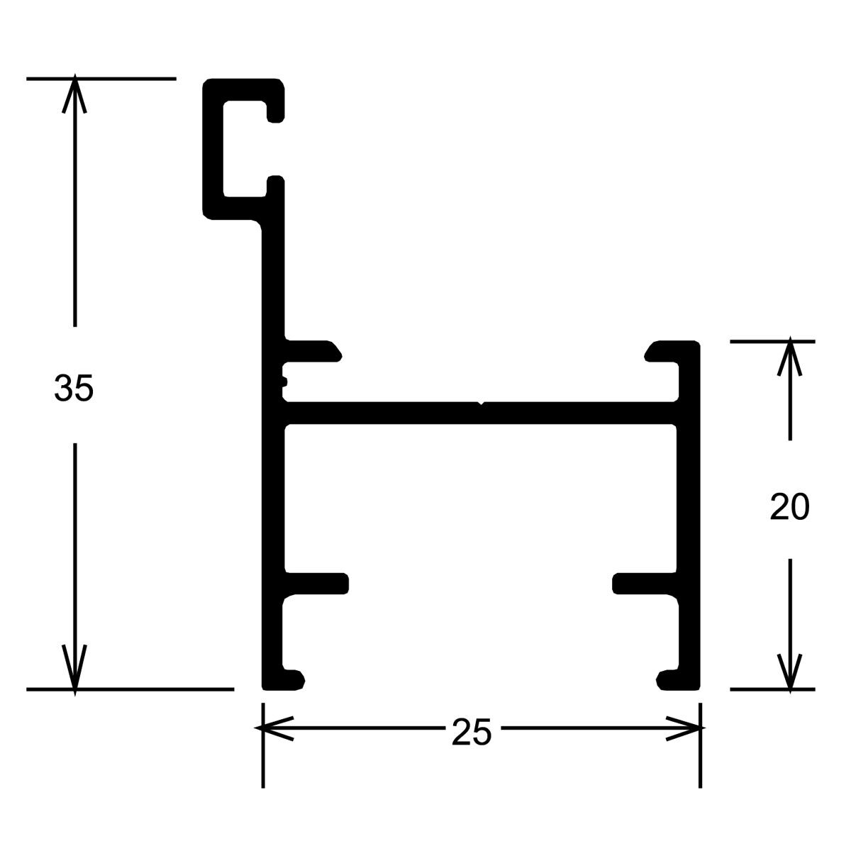 SU079 – Perfil Alum 25x35mm – Mogilumi